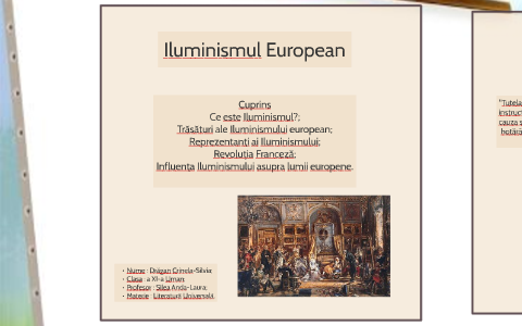 Iluminismul este… by Silvia Crina on Prezi