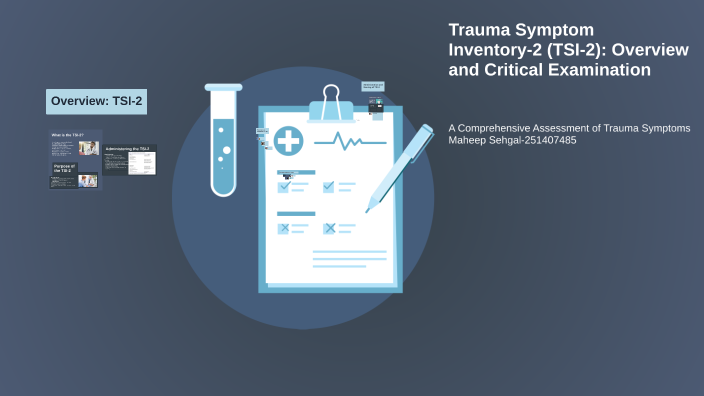 Trauma Symptom Inventory-2 (TSI-2): Overview and Critical Examination ...