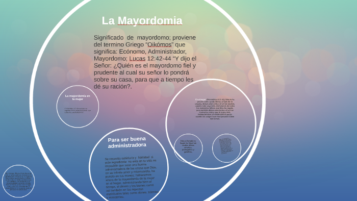 La mayordomía en la mujer by LUZ MARIA ROVIRA ROJAS on Prezi