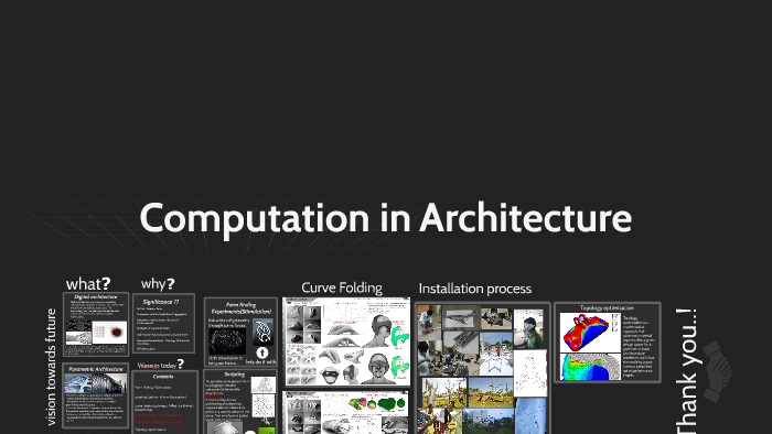 Computation in Architecture by Aravindhkumar RP on Prezi