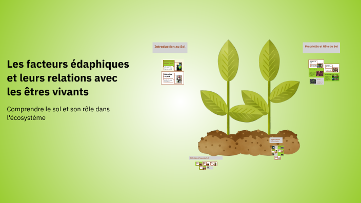 Les facteurs édaphiques et leurs relations avec les êtres vivants by ...