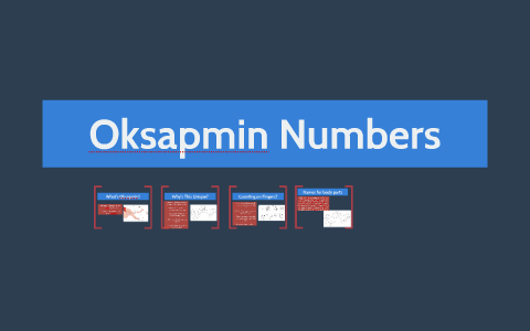 Oksapmin Numbers by Muhammad Qureshi on Prezi