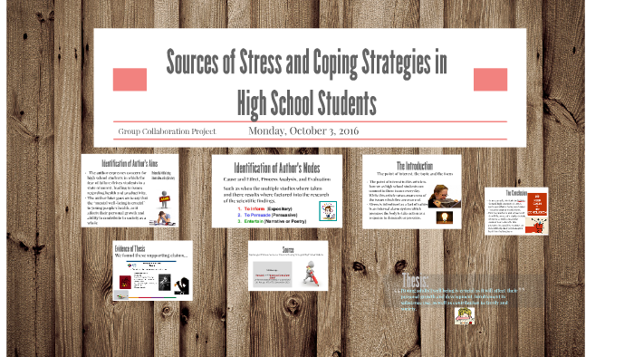 Sources of Stress and Coping Strategies in High School Stude by Cayla ...