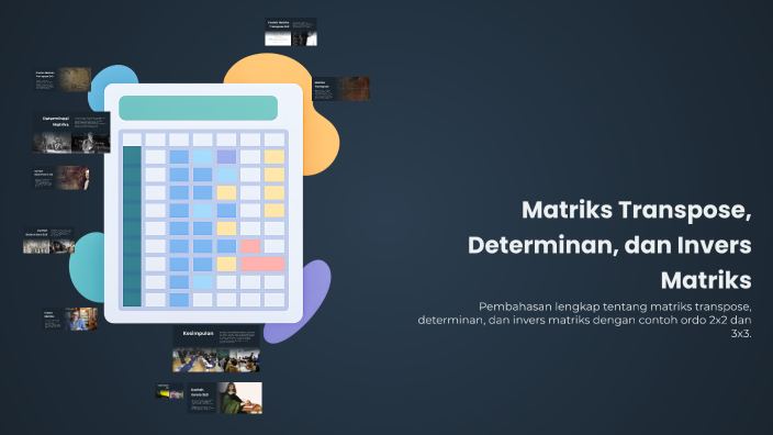 Matriks Transpose, Determinan, dan Invers Matriks by NURSILA MAULIA on ...