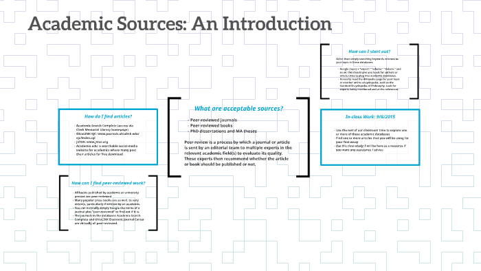 Academic Sources An Introduction By Stephen Pearson