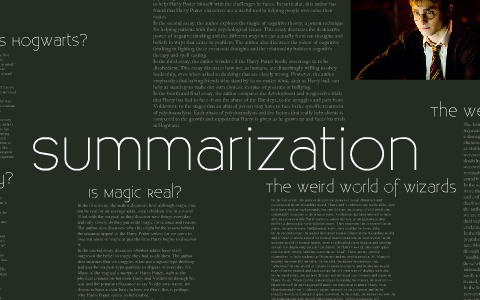 The Psychology of Harry Potter. by Satya Naagesh on Prezi