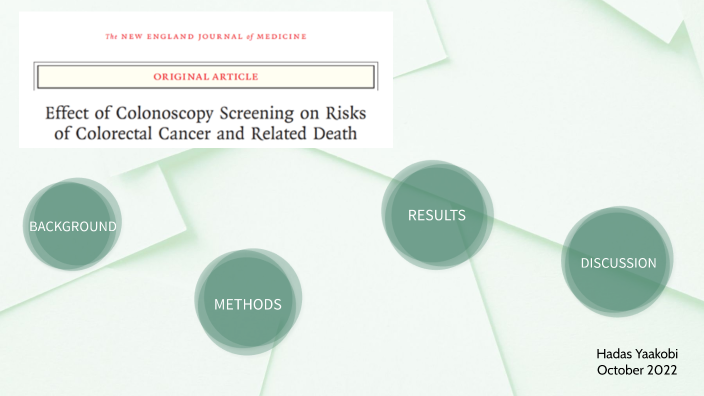 CRC SCREENING COLONOSCOPY by HADAS YAAKOBI on Prezi