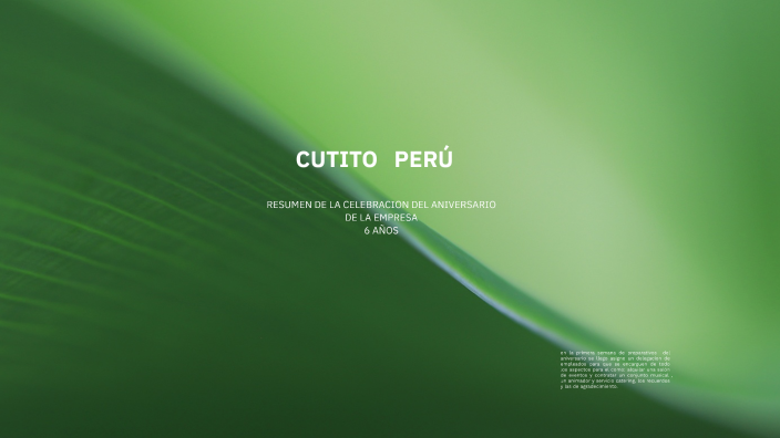 CUTITOS PERU by JESUS CHICO on Prezi