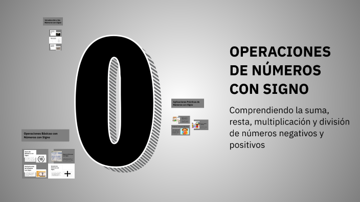 OPERACIONES DE NÚMEROS CON SIGNO by LETICIA MEDINA MORENO on Prezi