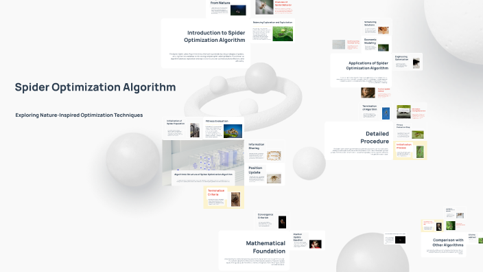 Spider Optimization Algorithm by Mary Roy on Prezi