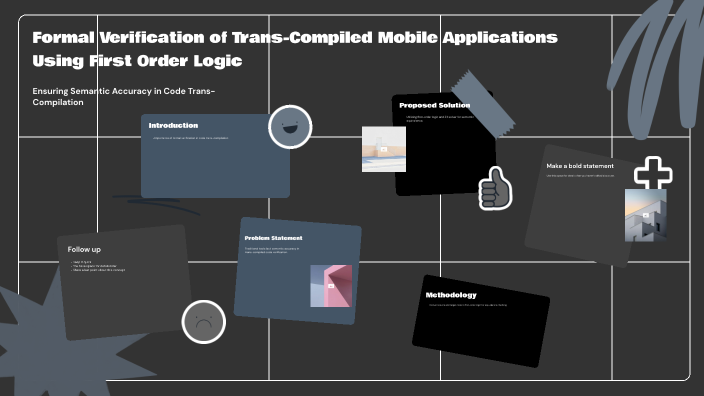 Formal Verification of Trans-Compiled Mobile Applications Using First Order Logic by Ahmad ...