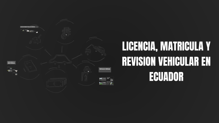 LICENCIA, MATRICULA Y REVISION VEHICULAR EN ECUADOR by Cristian David PV on Prezi