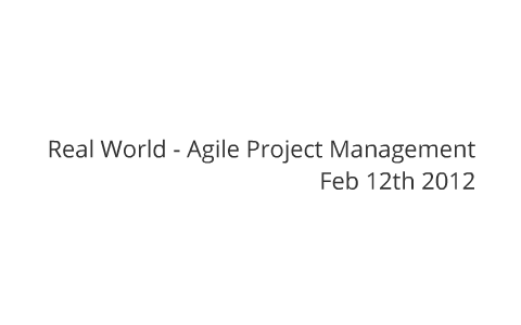 Agile Project Management by alex rodrigues on Prezi