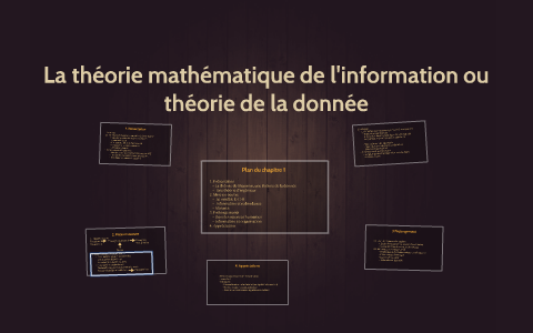 La théorie mathématique de l'information by Louis Hauseux on Prezi