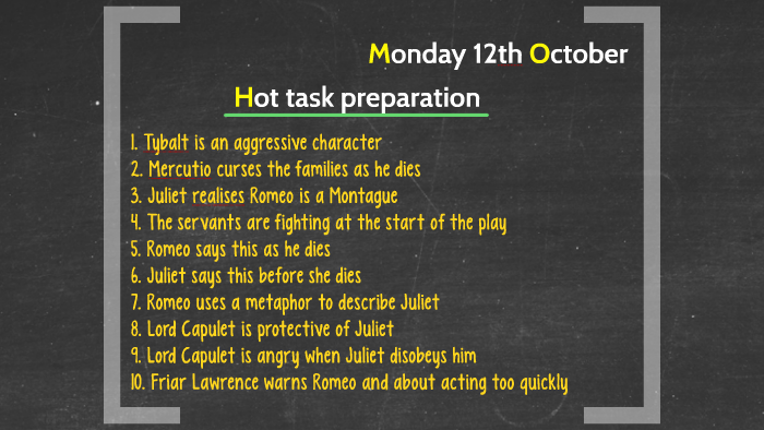 Hot task preparation by victoria marshall on Prezi