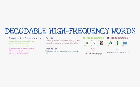 Decodable High-Frequency Words by Nathanael Madden on Prezi