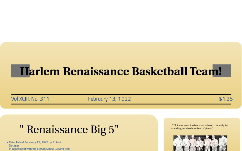 Harlem Renaissance Basketball Team! by Ali Snare on Prezi