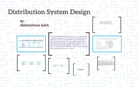 Distribution System Design by Abdulrahman Saleh on Prezi