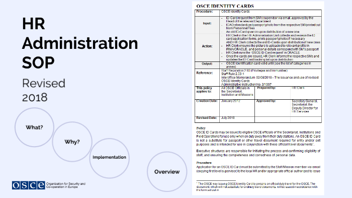 HR Administration SOP by Toni Shnoro on Prezi