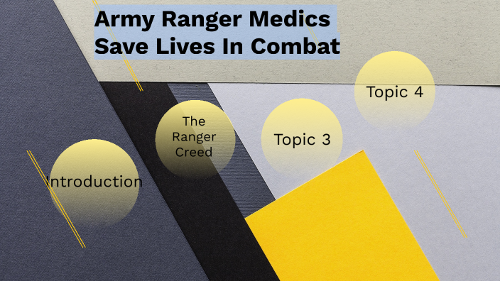 Army Ranger Medics Save Lives In Combat by Logan Stewart on Prezi