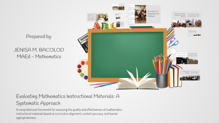 Evaluating Mathematics Instructional Materials: A Systematic Approach ...