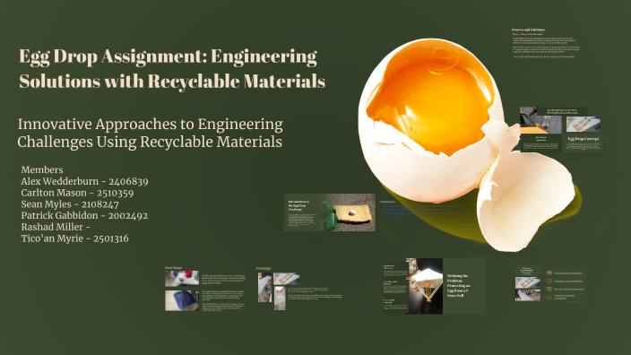 Egg Drop Challenge: Engineering Solutions with Recyclable Materials by ...