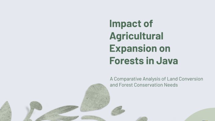 Impact of Agricultural Expansion on Forests in Java by Parinitha Kumar ...