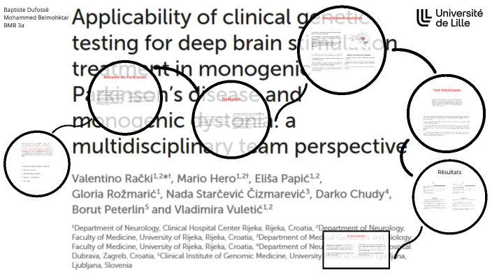 Applicabilité des tests génétiques cliniques pour le traitement de la ...