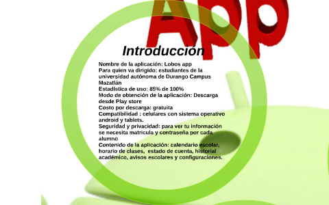 Nombre de la aplicación: Lobos app by Julio Lopez Magaña on Prezi