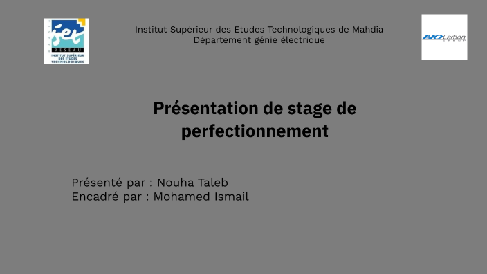 présentation de stage de perfectionnement by Taleb Nouha on Prezi