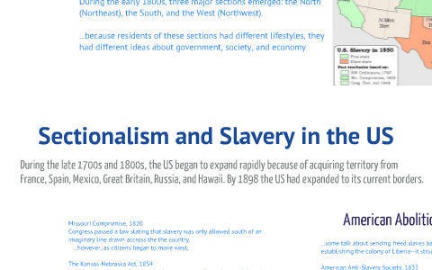 Sectionalism and Slavery by Elizabeth Smith on Prezi