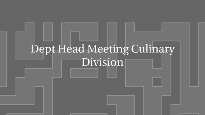 Dept Head Culinary Division by HRD Prezi on Prezi