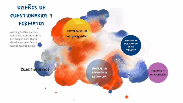 DISEÑO DE CUESTIONARIOS Y FORMATOS by Leticia Quispe Quispe on Prezi