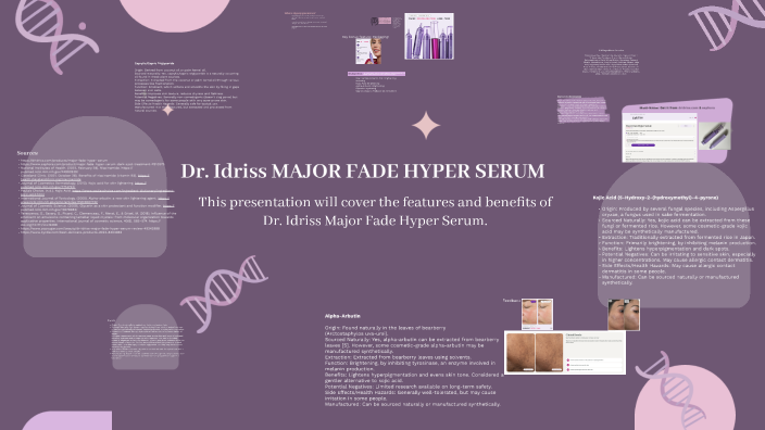 Dr. Idriss MAJOR FADE HYPER SERUM by Karla Mizon-Gathers by Kaye Miz on ...