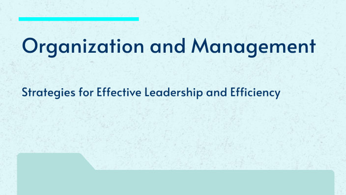 Organization and Management by Michael Ebrahim on Prezi