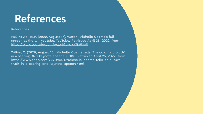 Michelle Obama's 2020 convention rhetorical Analysis by Emma Sette on Prezi