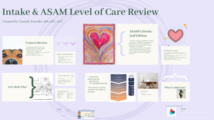 Intake & ASAM Level of Care Review by Cassidy Koretko on Prezi