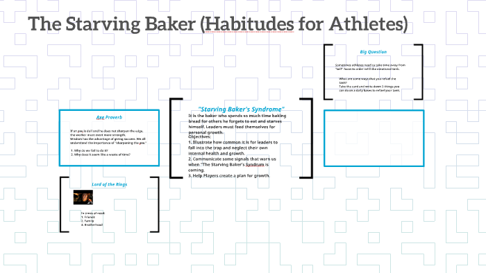 The Starving Baker (Habitudes for Athletes) by Darren Hess on Prezi
