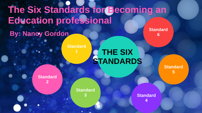 The Six Standards for Becoming an Education professional by NANCY ...