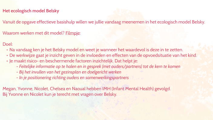 Het ecologisch model van Belsky by Nicolet de Jonge on Prezi