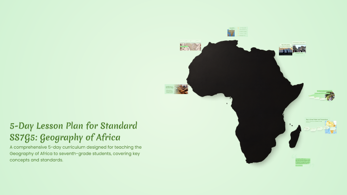 5-Day Lesson Plan for Standard SS7G5: Geography of Africa by Kawaki ...