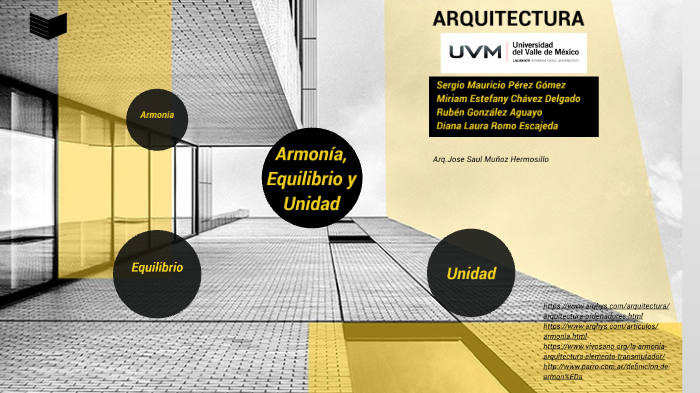 Armonía, Equilibrio y Unidad en la Arquitectura by Diana Romo on Prezi