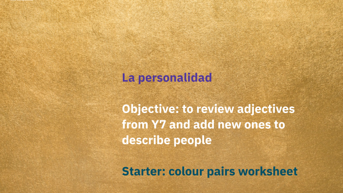 Must haves lesson - personality by Samantha Attfield on Prezi