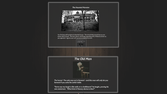 E1 - The Haunted Mansion (Literary Devices) by on Prezi