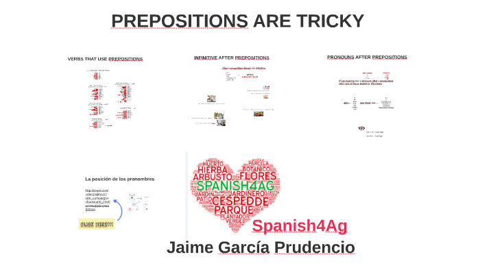 Verbs and pronouns after prepositions. Spanish4Ag by Spanish4Ag on Prezi