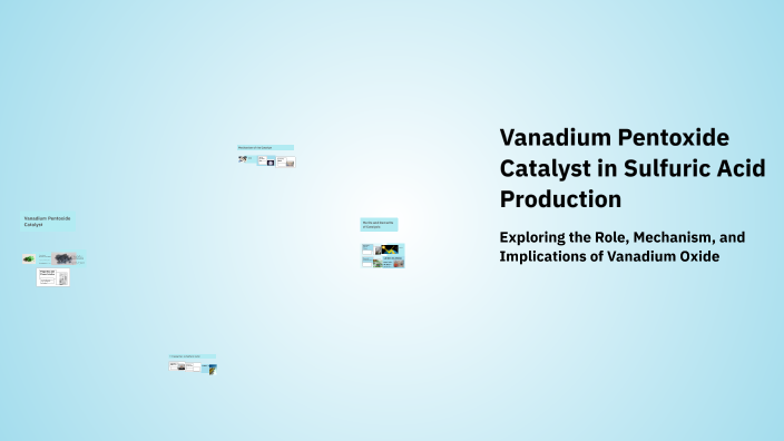 Vanadium Pentoxide Catalyst in Sulfuric Acid Production by mohammad ...
