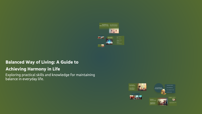 Balanced Way of Living: A Guide to Achieving Harmony in Life by Hilola ...