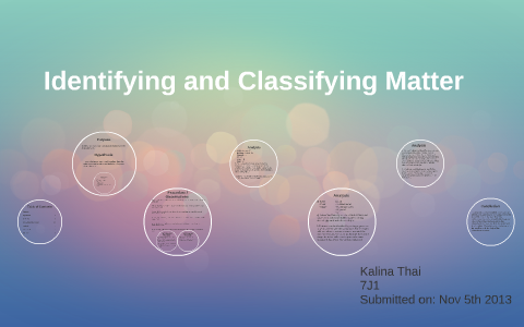 Identifying and Classifying Matter by Kalina T on Prezi