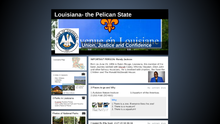Louisiana- the Pelican State by Ella Scott on Prezi