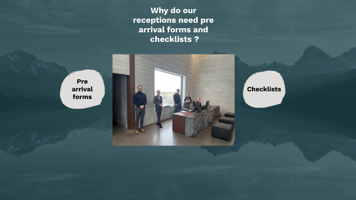 Why is the best way to manage a busy reception having structured pre ...